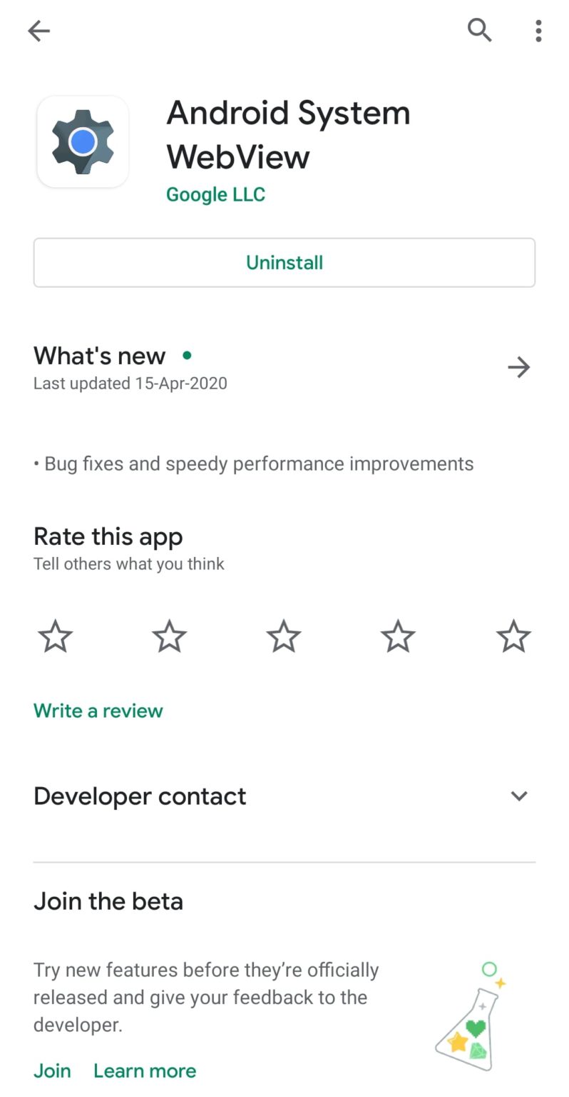 How to Enable/Update/Disable Android System Webview - DevsJournal