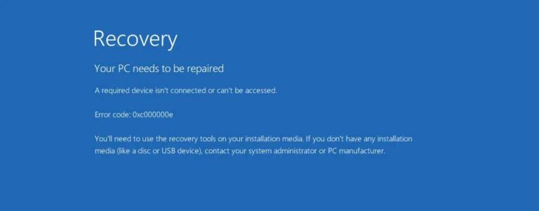 Fix Error Code 0XC000000e Winload.exe in Windows 10 - DevsJournal