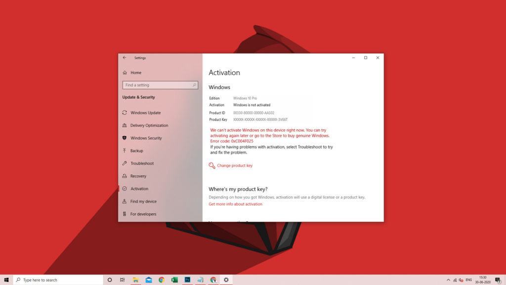How to Fix Windows Activation Error 0xc004f025 - DevsJournal