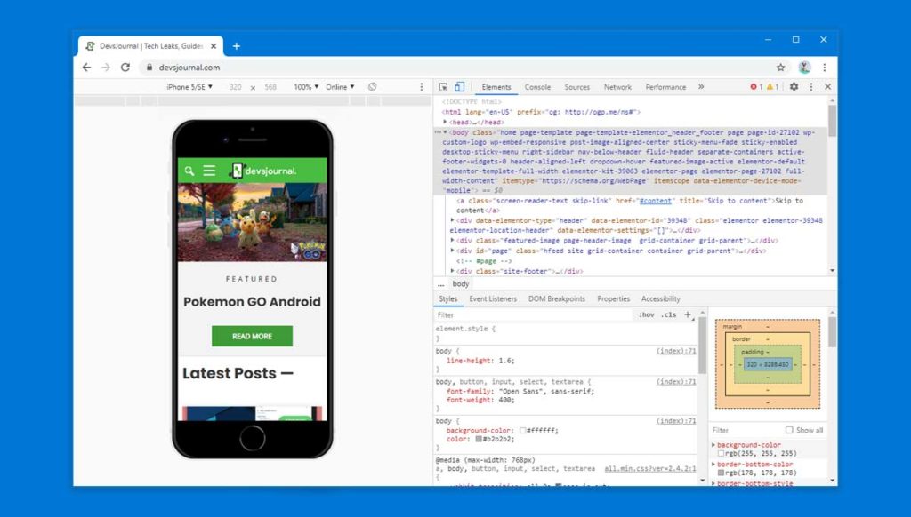 How to access Mobile Version of Site on PC - DevsJournal
