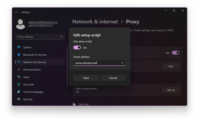 How to Setup a Proxy in Windows 11 - DevsJournal